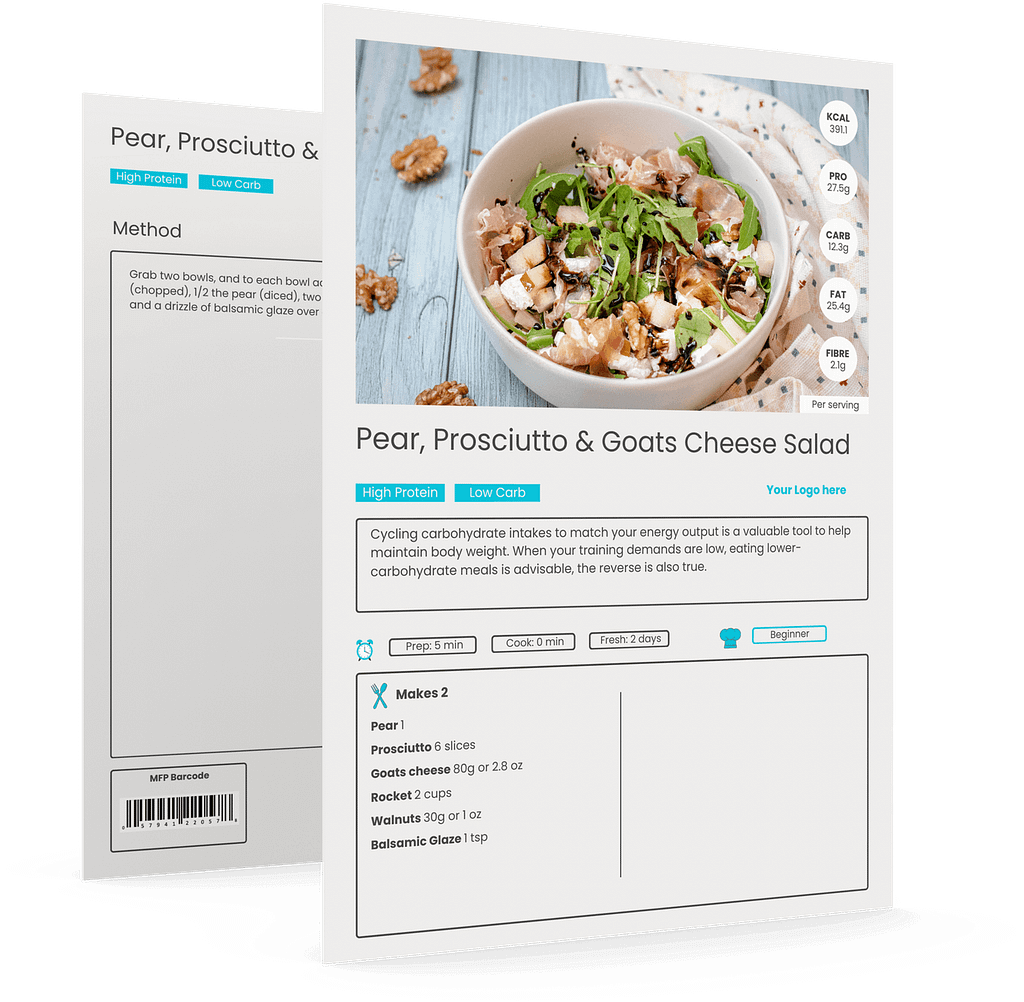 Unbranded Client Recipe Cards