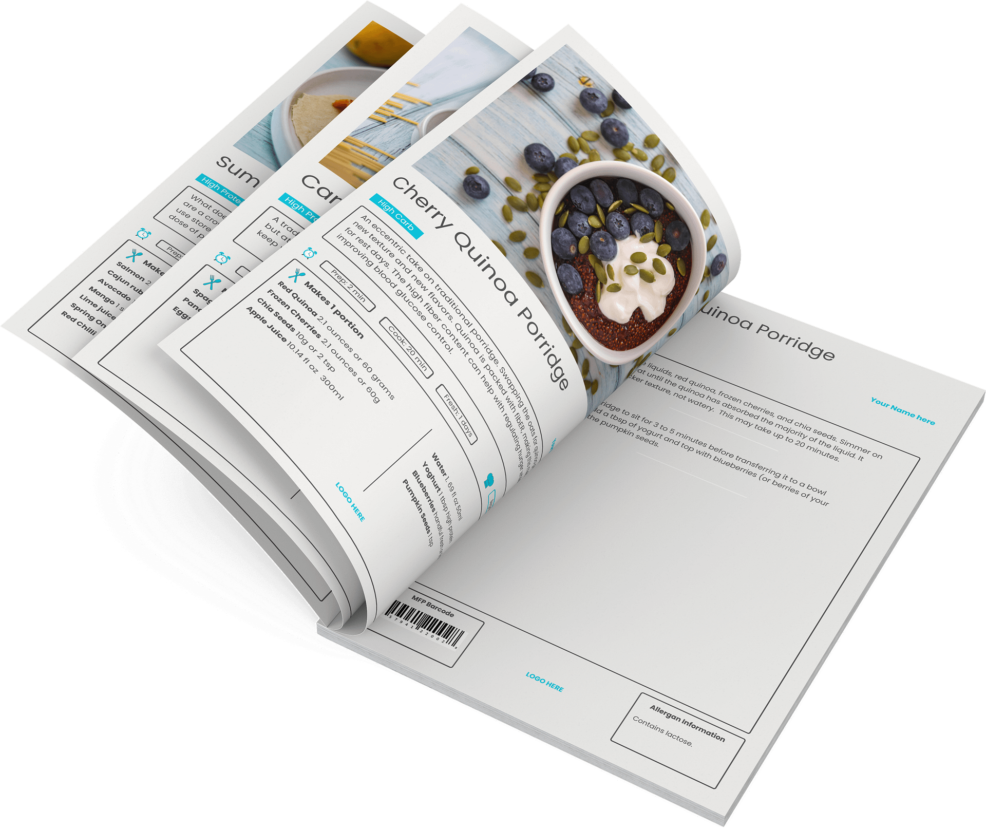 Unbranded Client Recipe Cards